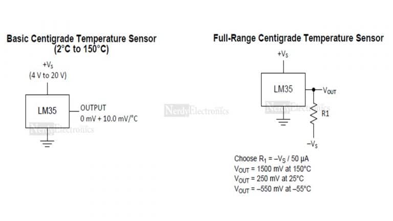 Monitor Temperature with LM35 Temperature Sensor - NerdyElectronics