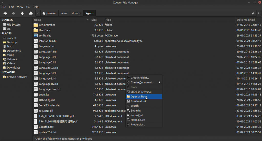 Install TL866 II programmer's software XGPRO on a Linux machine - NerdyElectronics